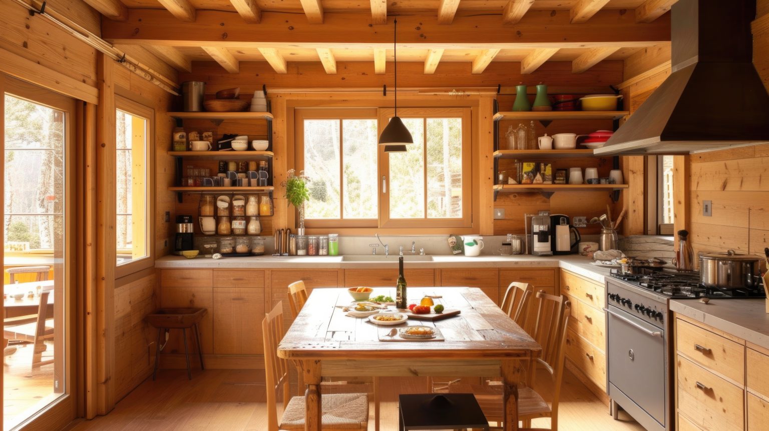 5 Ideas for a Modern and Functional Log Home Kitchen - Food Sense